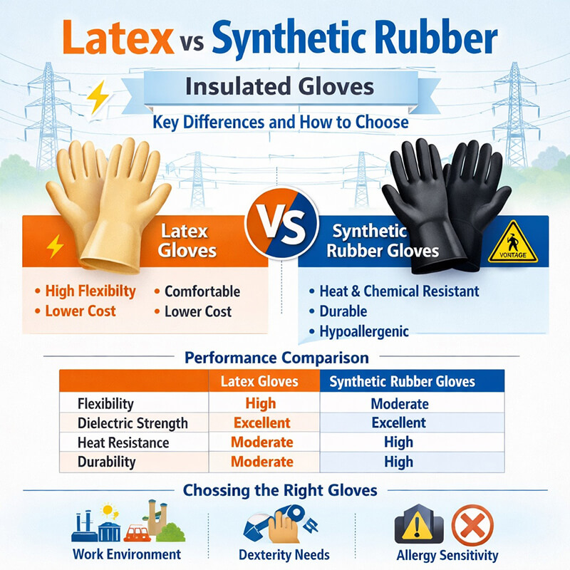 Latex vs Synthetic Rubber Insulated Gloves: Key Differences and How to ...
